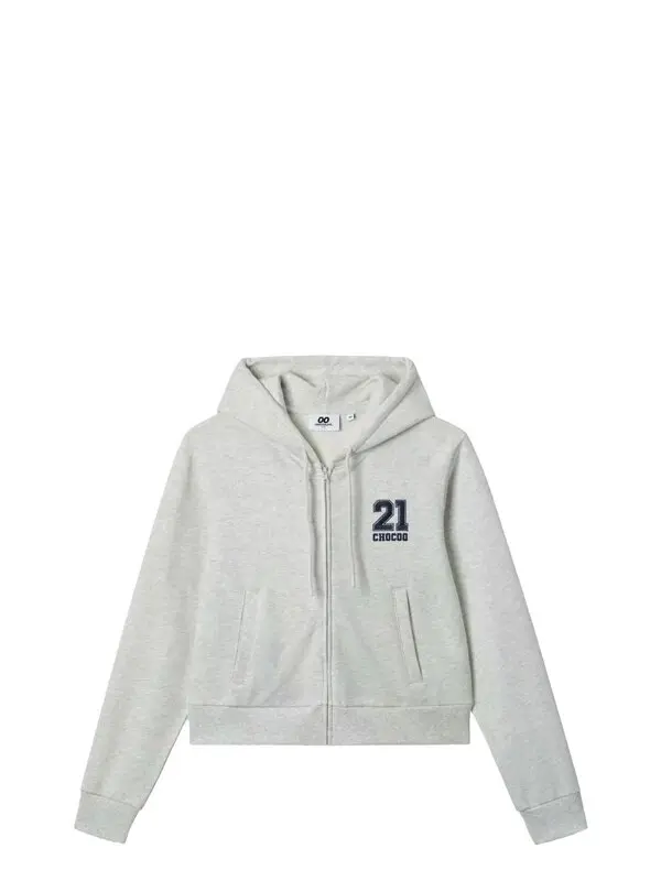 CHOCOOLATE Hooded Zip Knitwear - Grey