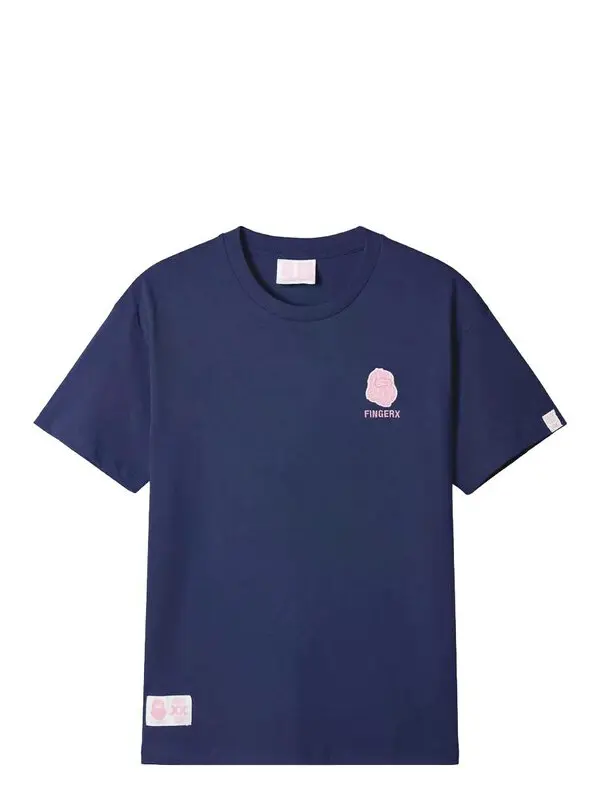 FINGERCROXX Logo Appliqué T-shirt - Blue