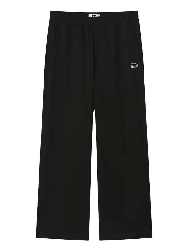 Izzue Logo-embroidered Trousers - Black