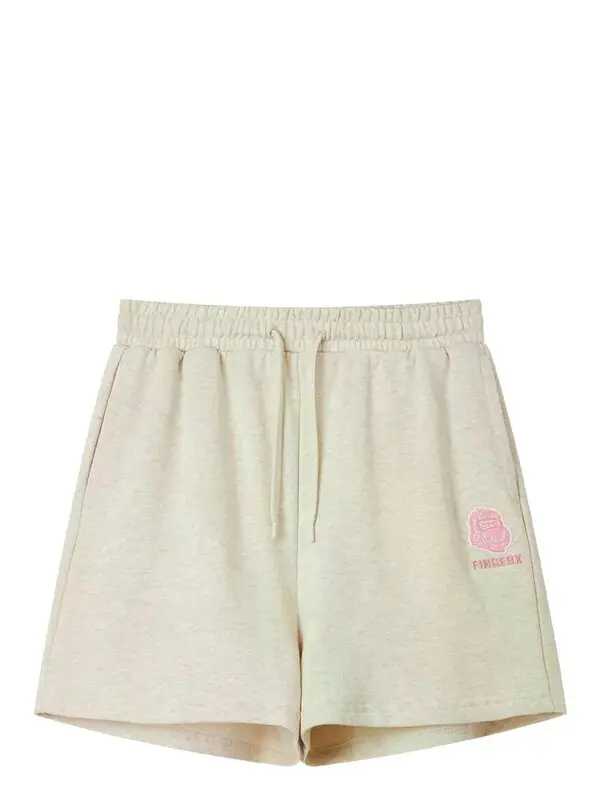 FINGERCROXX Patch Pocket Drawstring Shorts - Neutrals