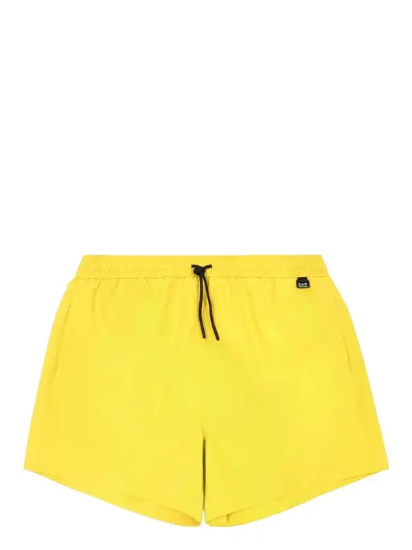 EA7 Drawstring-waist Swim Shorts - Yellow