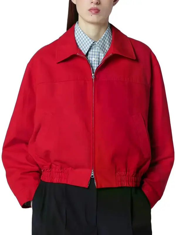 DUNST Collar Bomber Jacket - Red