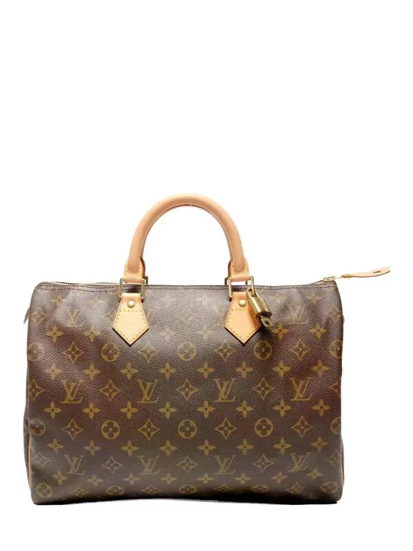 LOUIS VUITTON 2001 Speedy Monogram Tote Bag - Brown