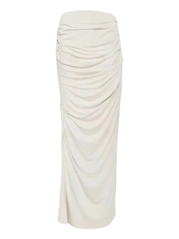 ENTIRE STUDIOS Ruched Drape Maxi Skirt - Grey