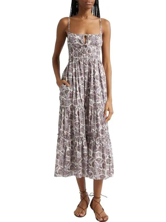 Ulla Johnson Aydin Print Tiered Cotton Sundress - Meadow
