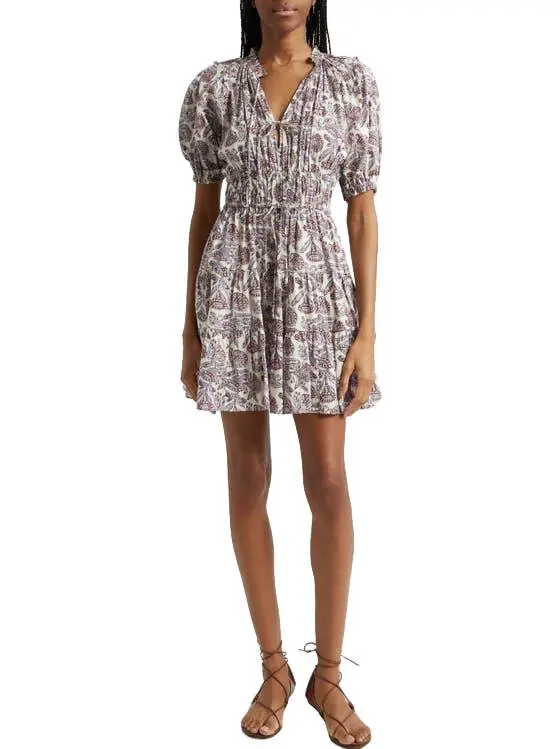 Ulla Johnson Soffia Printed Tiered Silk Dress - Meadow