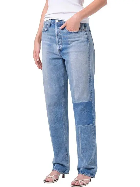 AGOLDE 90s Mid-rise Relaxed Straight Leg Jeans - Session Mid Indigo