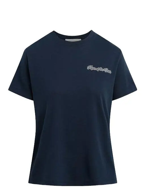 FAVORITE DAUGHTER Varsity Mom Of The Year Graphic T-shirt - Navy