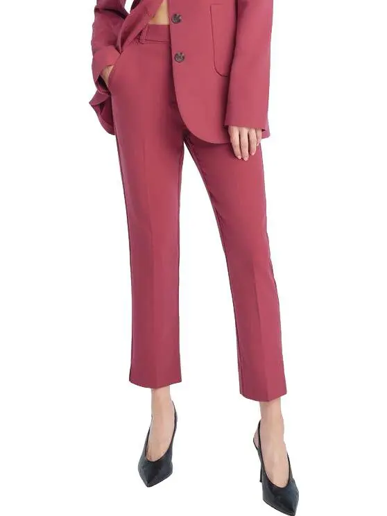 FAVORITE DAUGHTER The Favorite High Waist Ankle Cigarette Pants - Earth Red