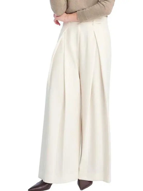 FAVORITE DAUGHTER Pleats For Days Wide Leg Pants - Ivory