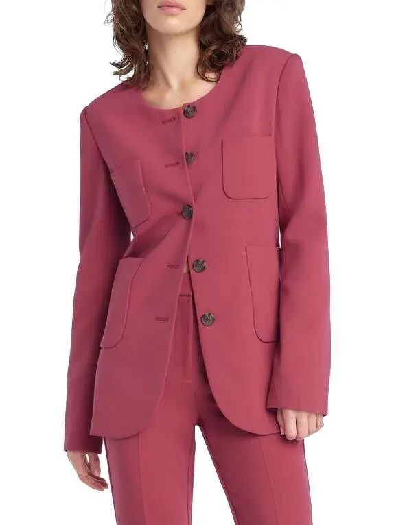 FAVORITE DAUGHTER The Busy Longline Jacket - Earth Red