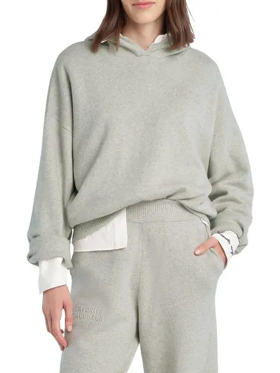 FAVORITE DAUGHTER The Staying In Cotton & Cashmere Hoodie - Heather Grey
