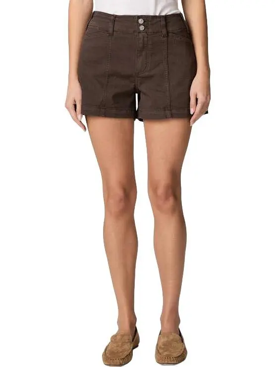 Paige Olivia Cargo Denim Shorts - Rich Chocolate