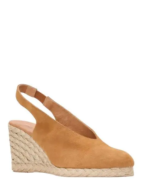 Andre Assous Pamala Espadrille Platform Wedge Pumps - Cuero Suede
