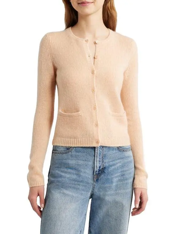 DÔEN Cashmere Cardigan - Light Peach Sorbet