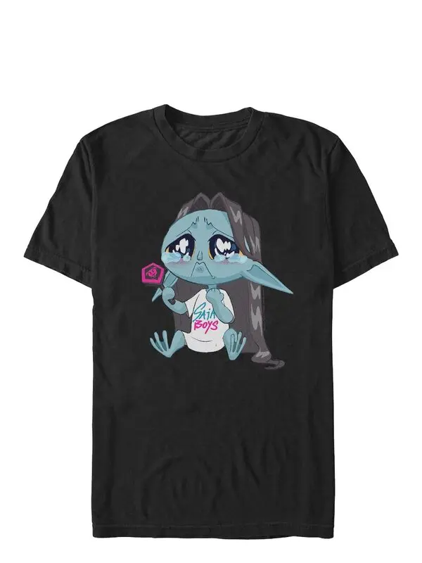 KPOP DEMON HUNTERS Chibi Crying Fan T Shirt - Black