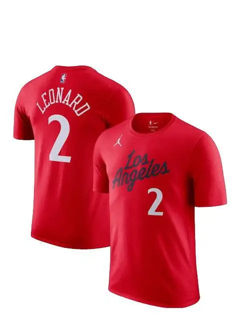 JORDAN BRAND Kawhi Leonard La Clippers Statement Edition Name & Number T-shirt - Red
