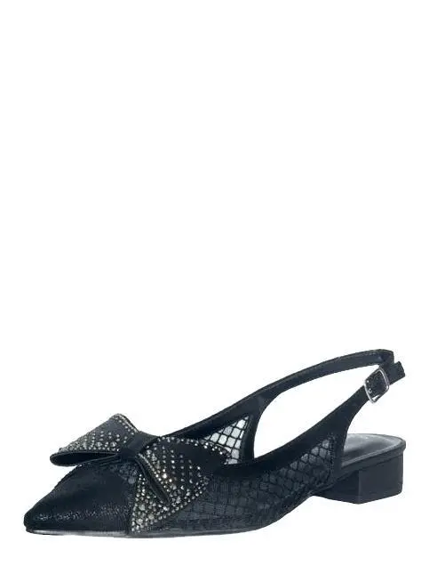 LAUREN LORRAINE Bow Slingbacks - Black