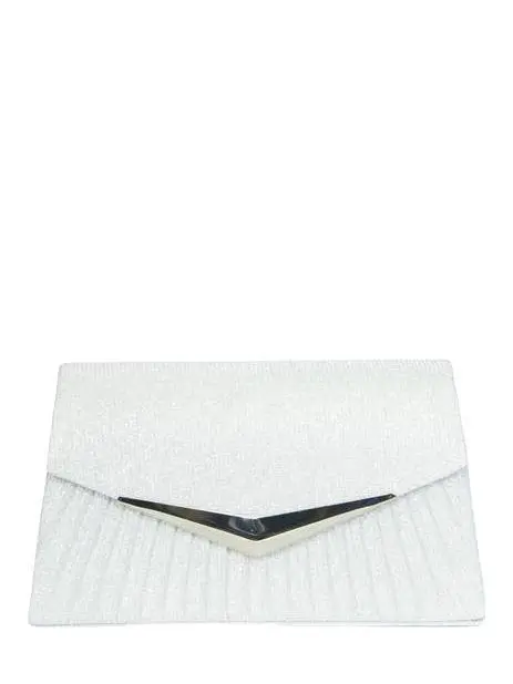 LAUREN LORRAINE Lina Evening Clutch - Silver