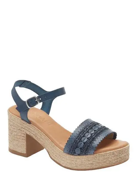 Cordani Markelle Espadrille Platform Sandal - Blue Leather