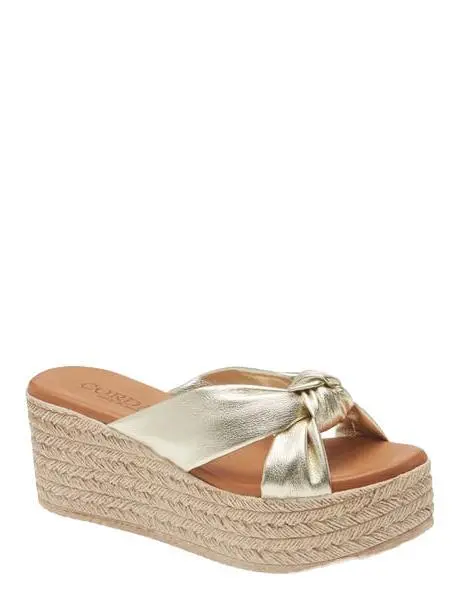 Cordani Brenda Platform Espadrille Sandal - Platino
