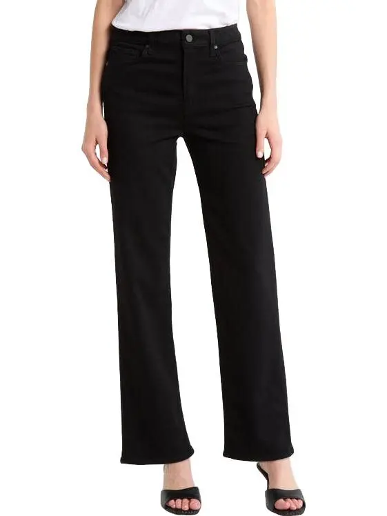 Paige Stevie Straight Leg Jeans - Black Shadow