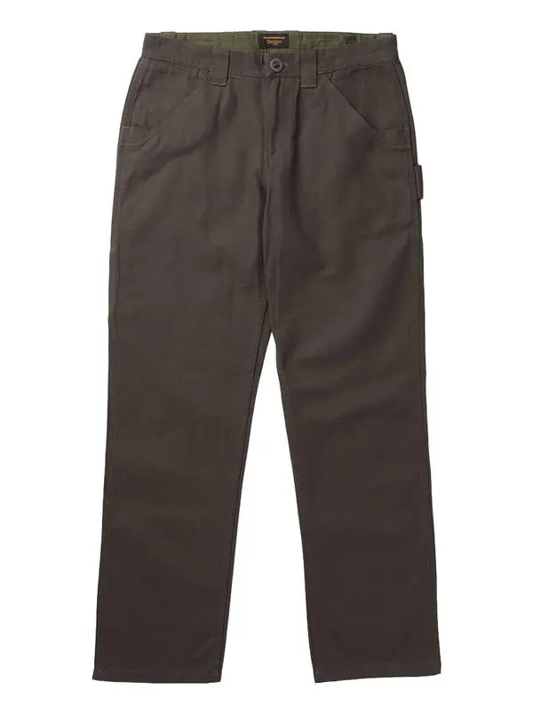 SEAGER CO Bison Cotton Canvas Carpenter Pants - Darkwood