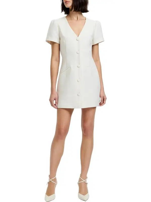 French Connection Taffeta Structured Minidress - 16-parchment