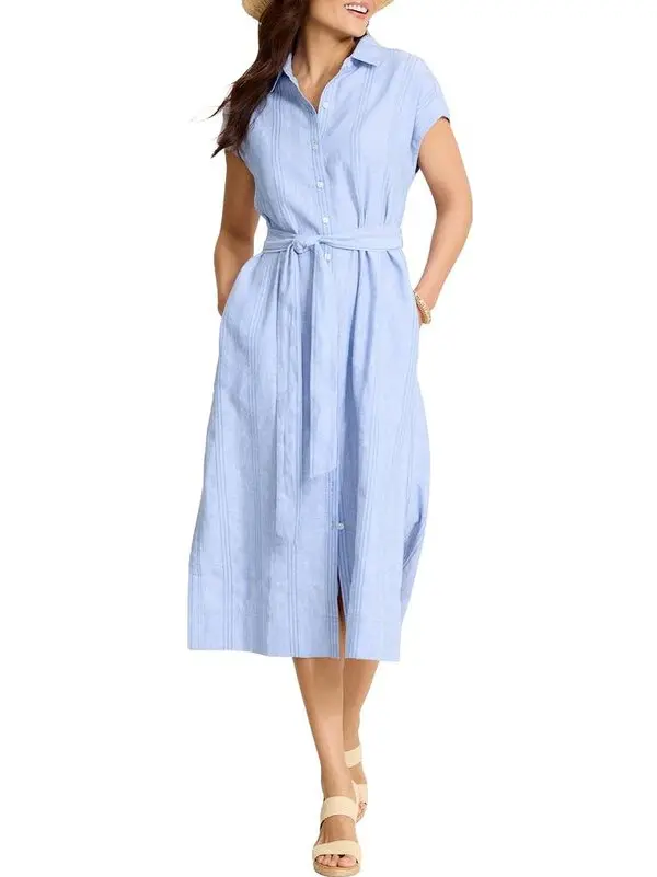 Tommy Bahama Linen & Cotton Shirtdress - French Blue