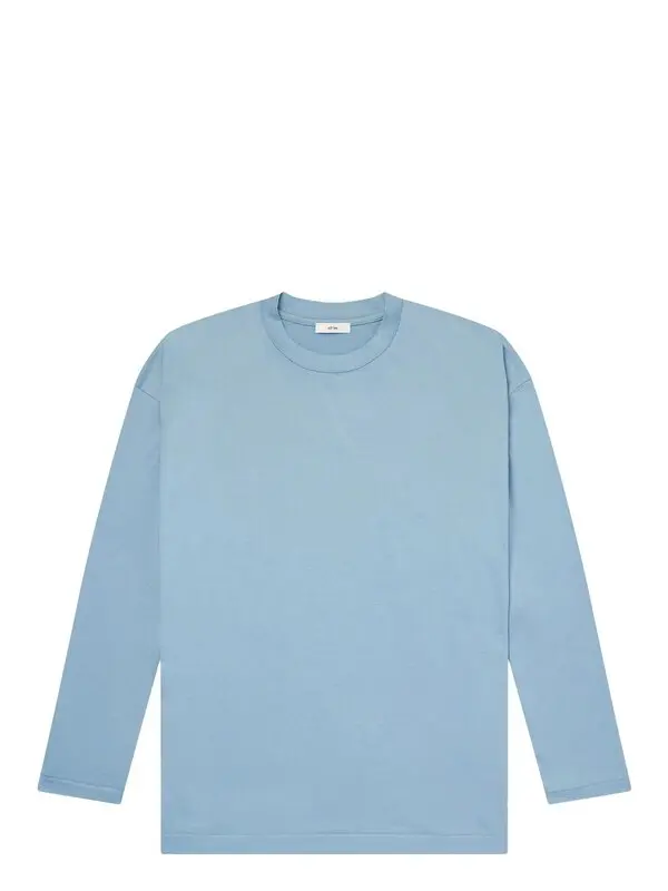 ATON Suvin Cotton Long-sleeved T-shirt - Blue