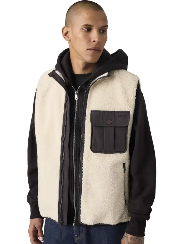 LEVI'S Joonie Sherpa Vest - Oatmeal