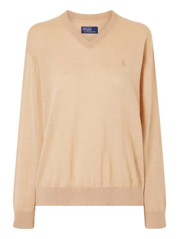Polo Ralph Lauren Embroidered Wool Sweater - Brown