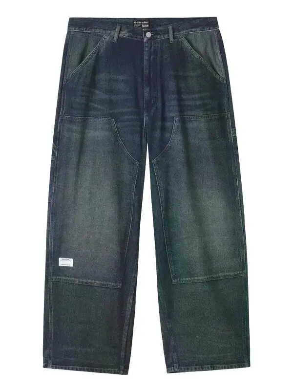 Izzue Paneled Wide-leg Jeans - Blue