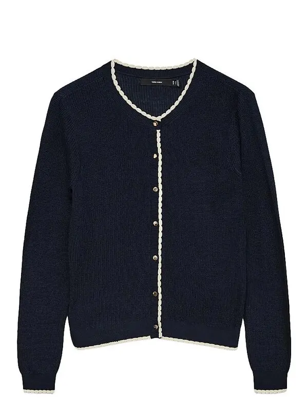 Vero Moda Lex Sun Contrast Cardigan - Navy Blaze