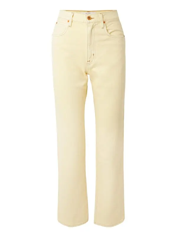 SLVRLAKE London Cropped Straight-leg Jeans - White
