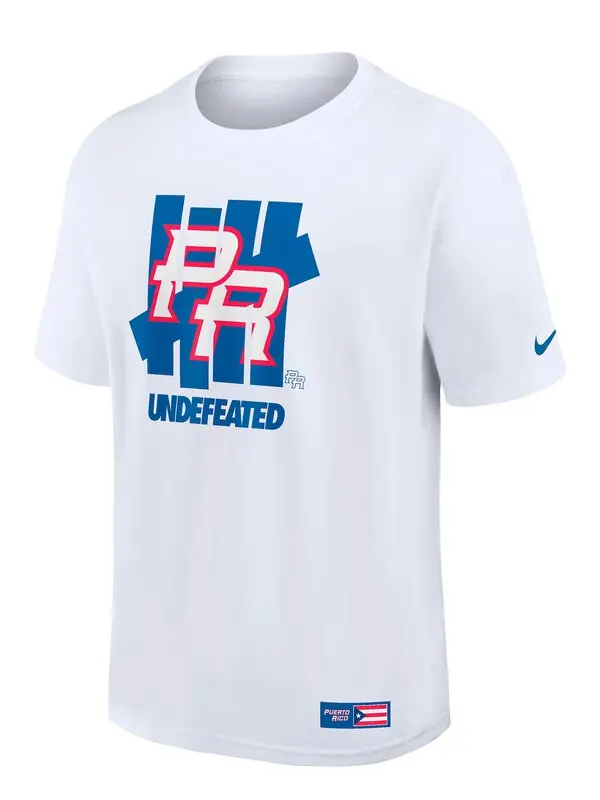 Nike Puerto Rico National Baseball Team 2026 World Baseball Classic Complex Undefeated T-shirt - White