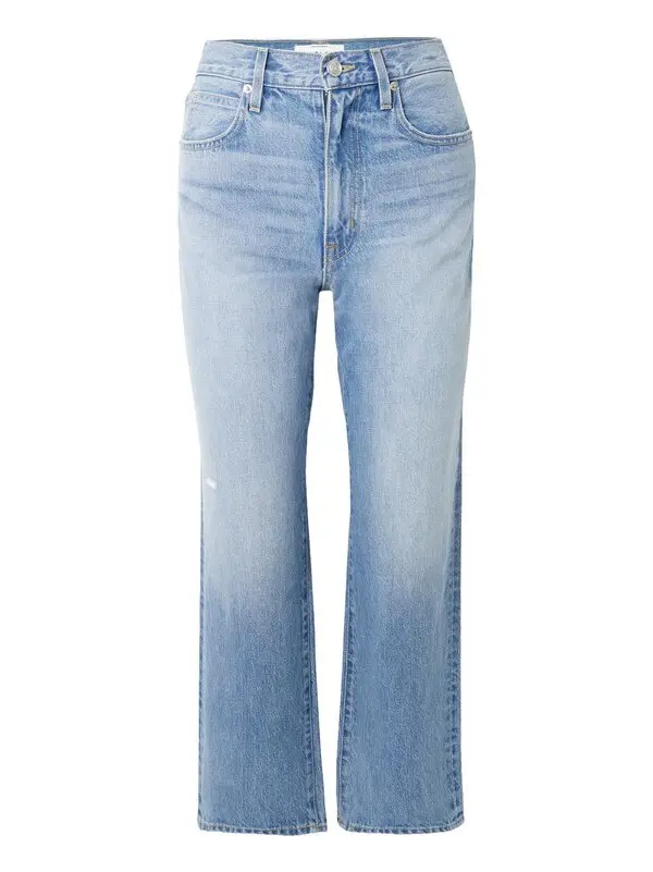SLVRLAKE London Crop High-rise Straight-leg Jeans - Blue