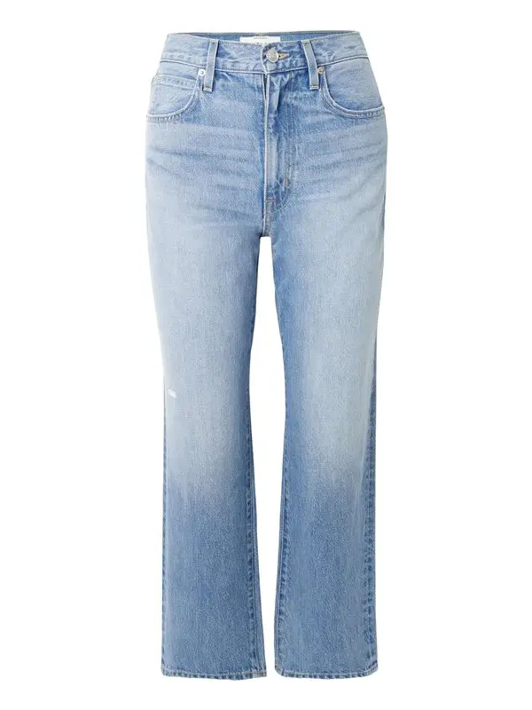 SLVRLAKE London Crop High-rise Straight-leg Jeans - Mid Denim