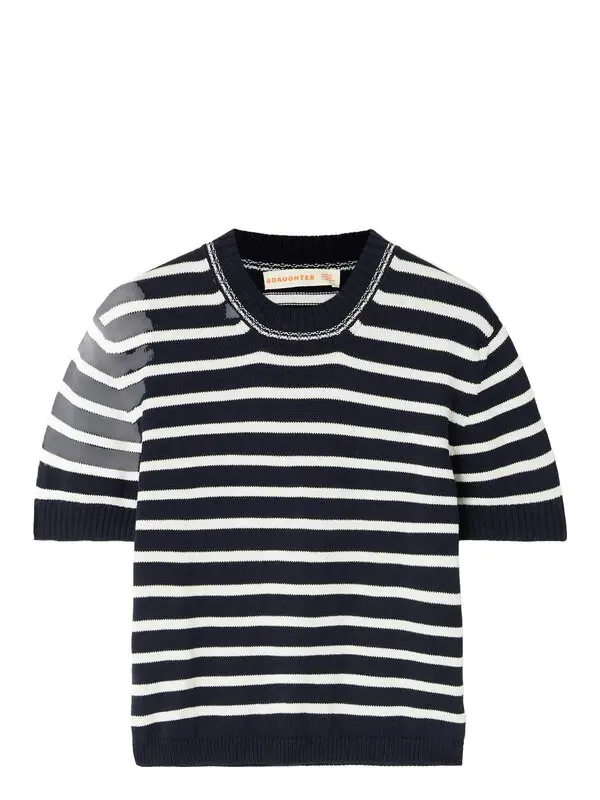 &daughter Shona Striped Organic Cotton Top - Blue