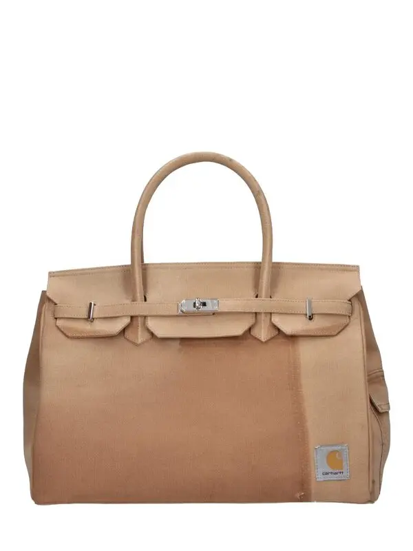 ANOTHER CHANCE Medium Denim Tote - Beige