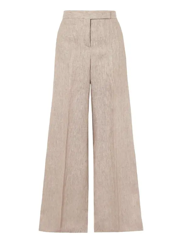 Max Mara Deserto Wide-leg Linen Pants - Neutrals