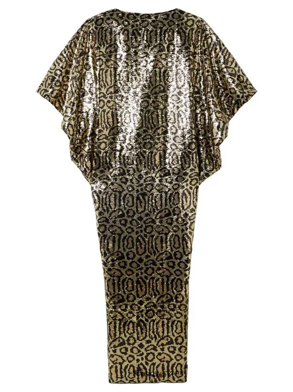 TALLER MARMO Ruman Animal-print Sequined Mesh Gown - Animal Print