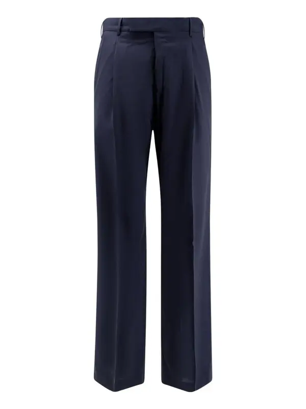 PT TORINO Edge Quindici Virgin Wool Trousers - Blue