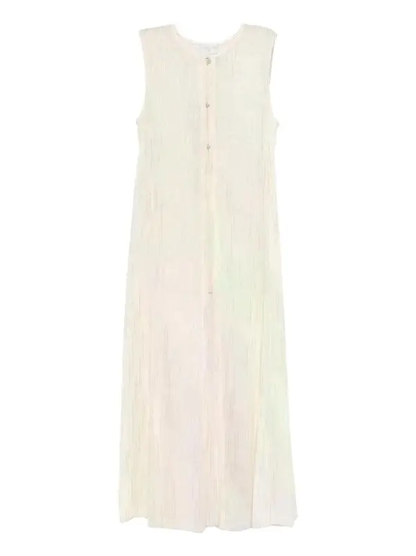 FORTE_FORTE Buttoned Sleeveless Coat - Neutrals
