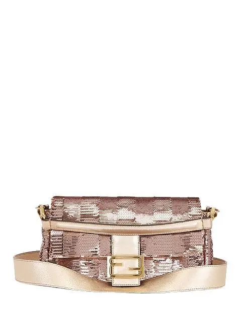 FWRD RENEW Fendi Sequin Baguette Shoulder Bag - Pink