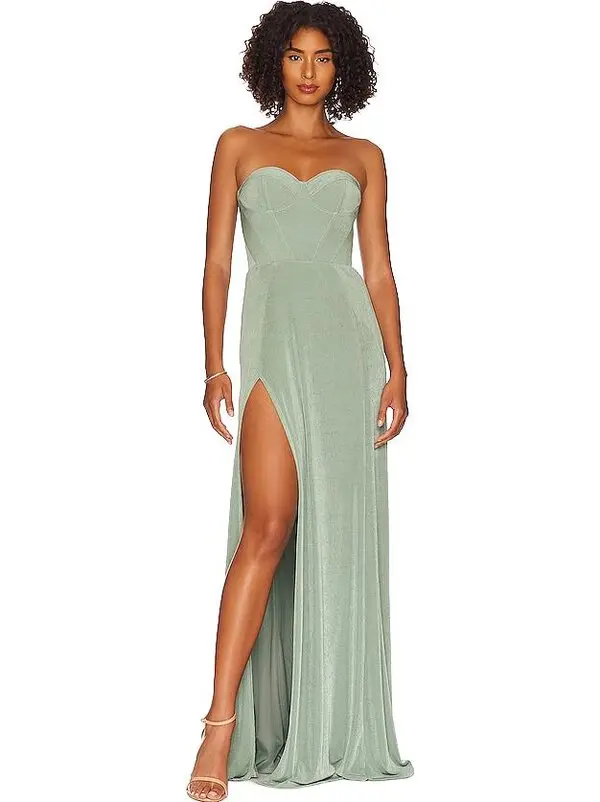 Katie May Mila Gown - Sea Moss
