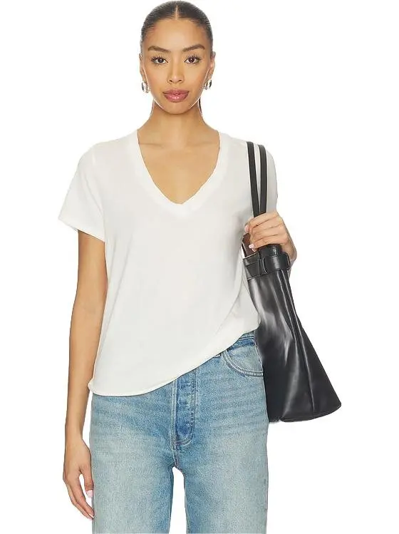 Eterne Cotton V-neck T-shirt - Ivory