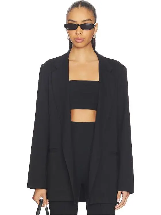 RIPLEY RADER Ponte Knit Oversized Blazer - Black