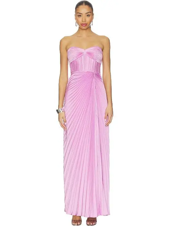 AMUR Joyceann Sweetheart Gown - Pink Hyacinth