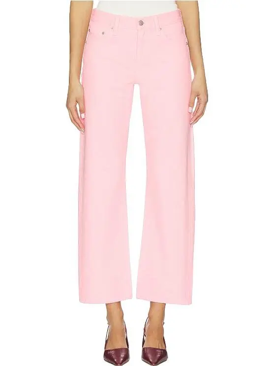 PISTOLA Lexi Mid Rise Bowed Straight Jeans - Blush